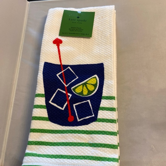 kate spade | Kitchen | Kate Spade White And Green Kitchen Linens | Poshmark
